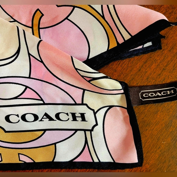 Coach | Accessories | Coach Multicolor Silk Scarf | Poshmark